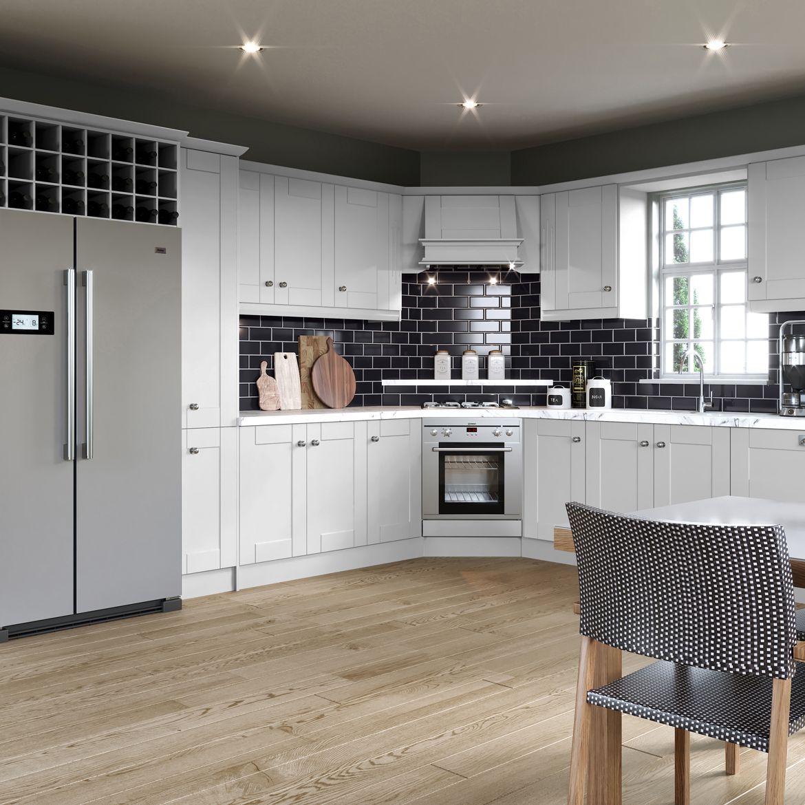 Shaker Style Kitchen - Light Grey Shaker | Cash & Carry Kitchens